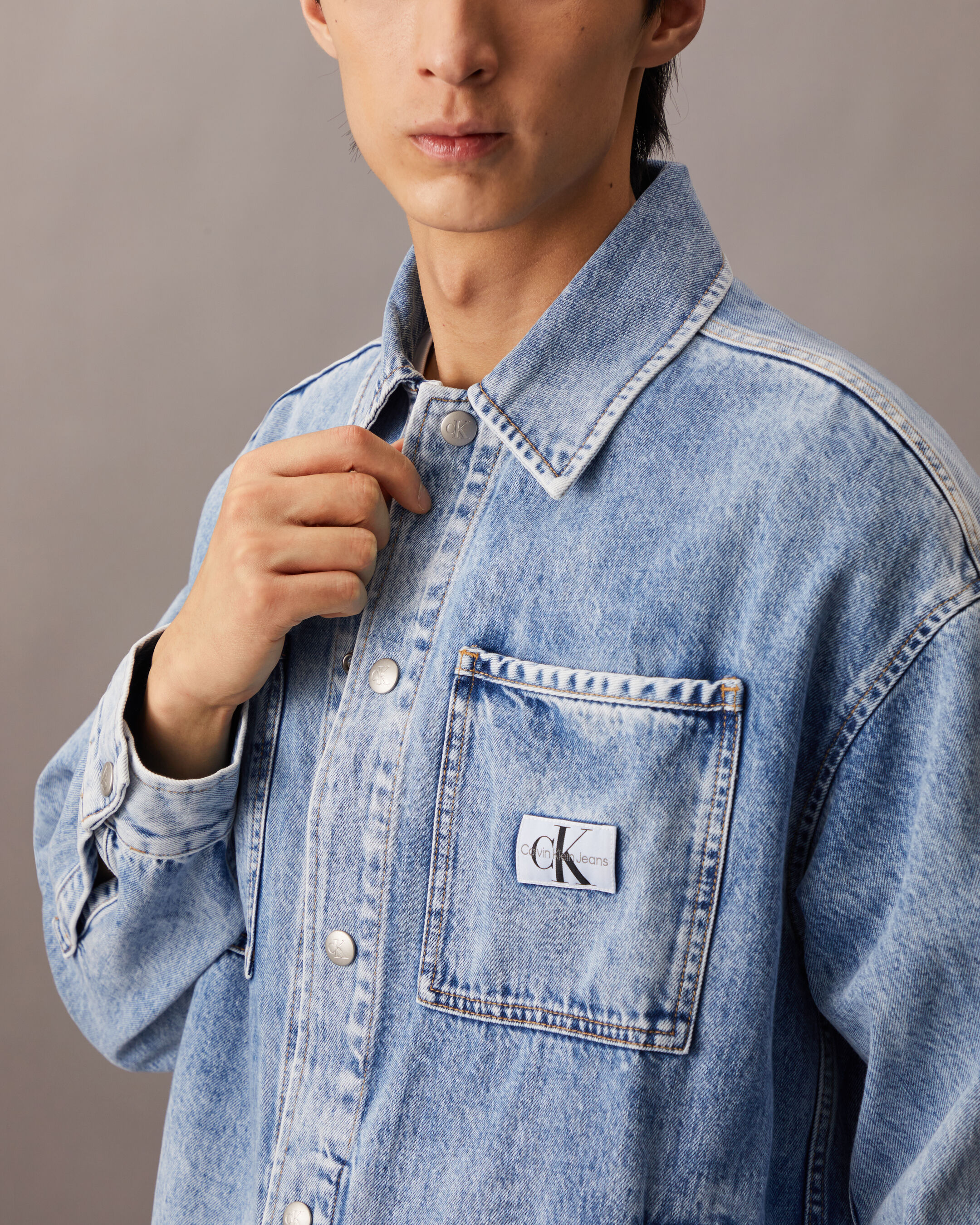 Eco Cool Denim Shacket | blue | Calvin Klein Taiwan Eco Cool Denim Shacket | blue | Calvin Klein Taiwan
