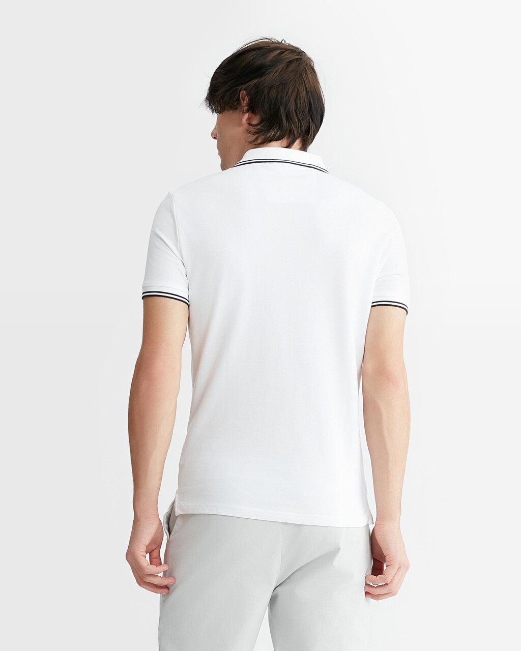 Monologo Slim Tipped Polo Natural Calvin Klein Taiwan
